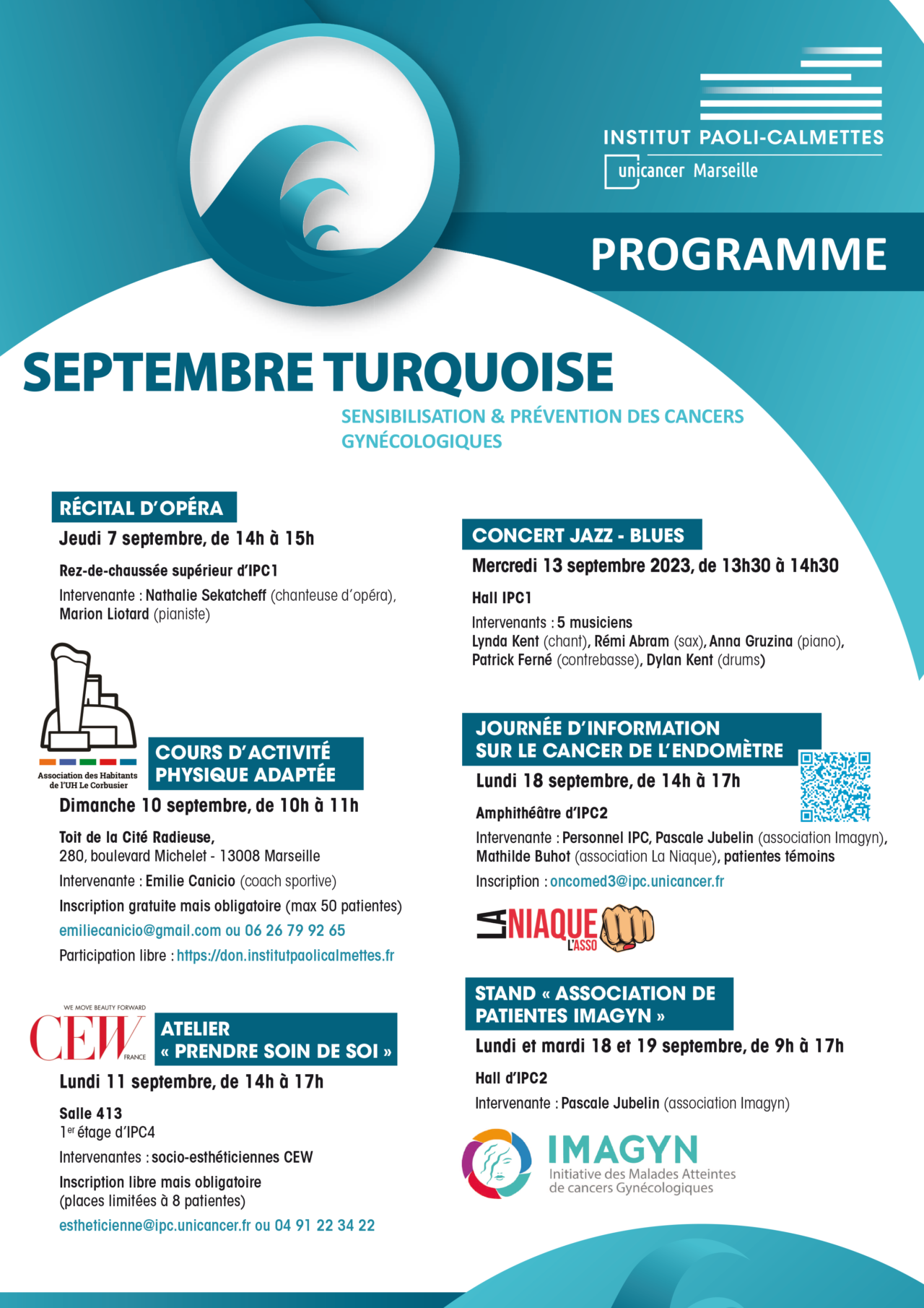 Programme septembre turquoise - Institut Paoli-Calmettes